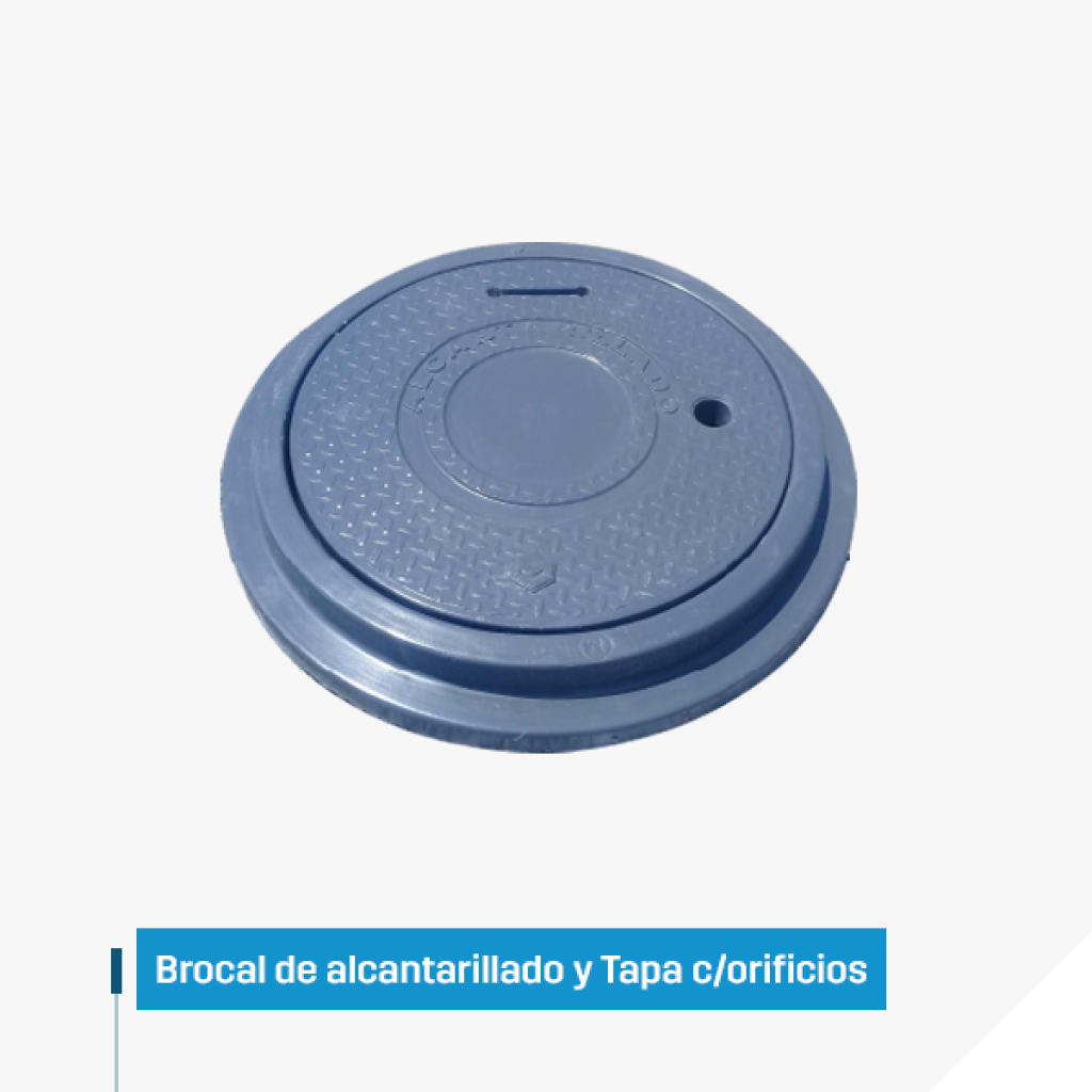 Brocal de alcantarillado y Tapa c/orificios - Multicreto